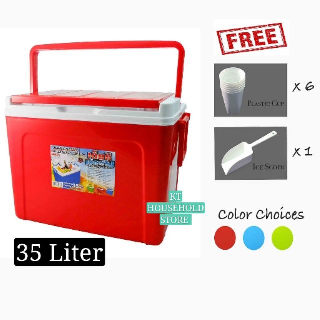 DragonWare 35 Liter Rectangle Denki Ice Box / Cooler / peti ice picnic ...