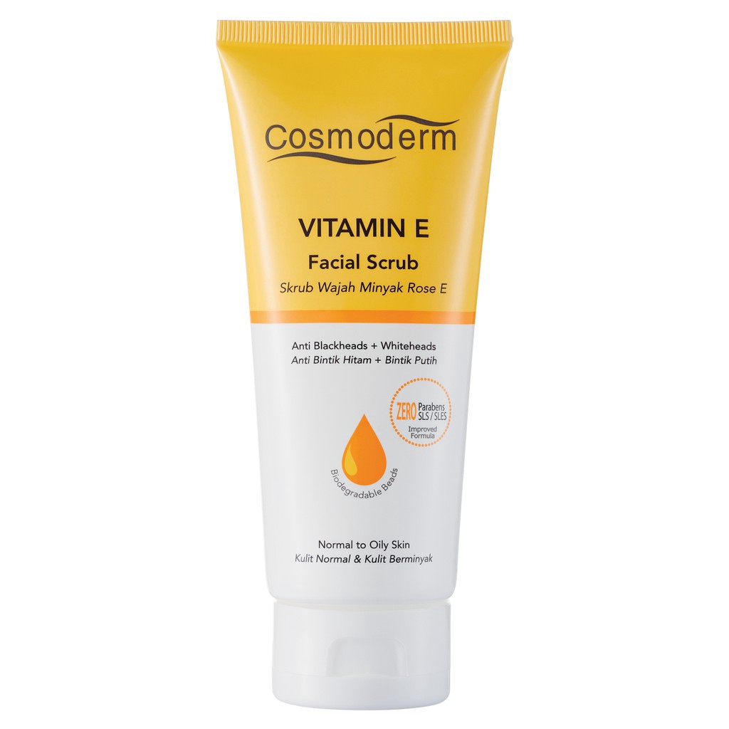 Cosmoderm Vitamin E Facial Scrub 125ml (EXP 09/2024) | Shopee Malaysia