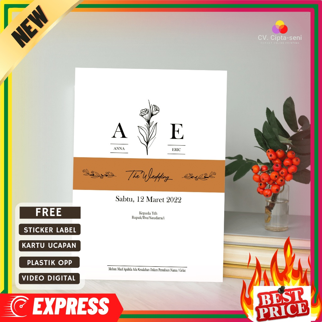 Tik Card Belt Wedding Invitation 210gsm | Shopee Malaysia