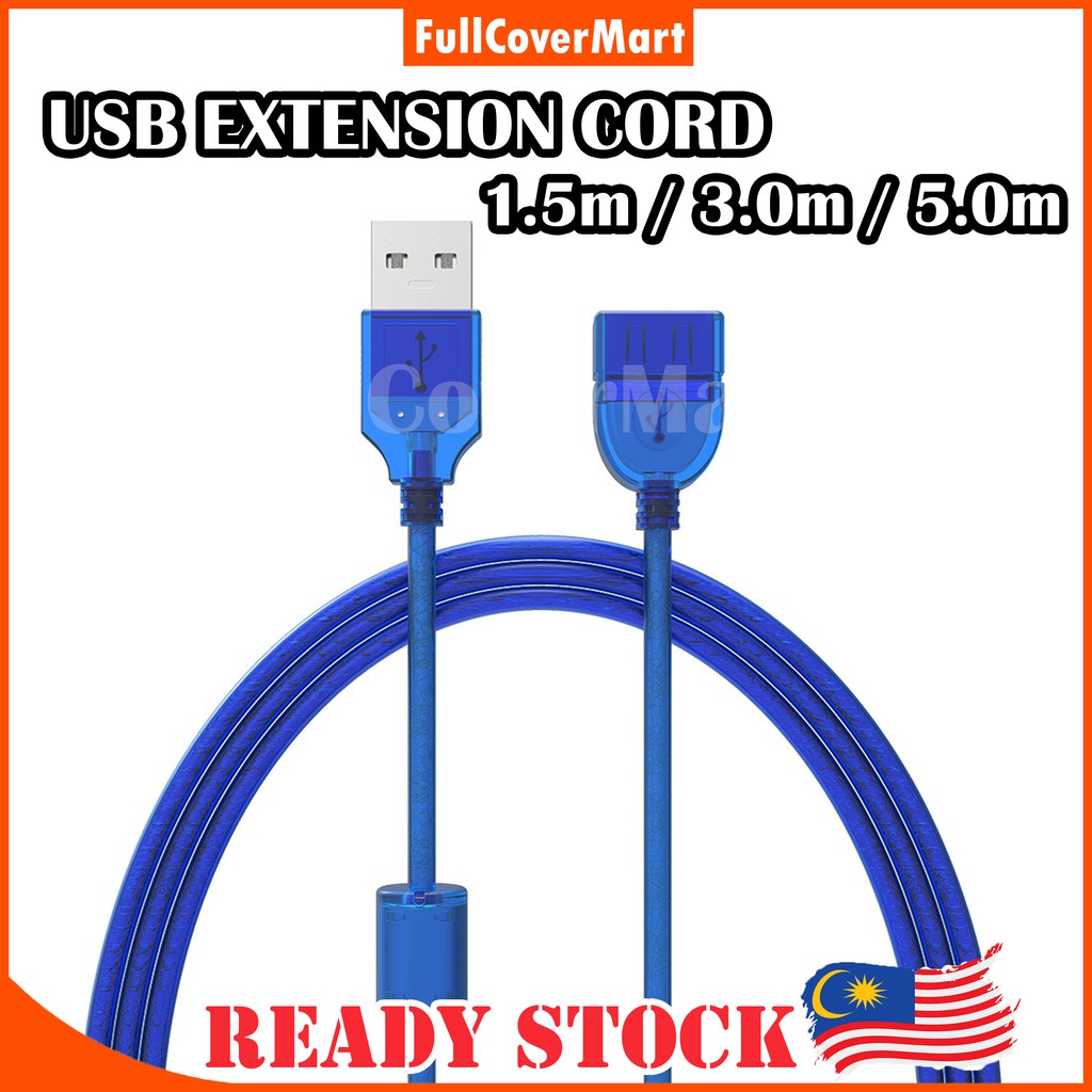 (CA37) USB2.0 Extension Cable 1.5M 3M 5M Male to Female USB Adapter ...