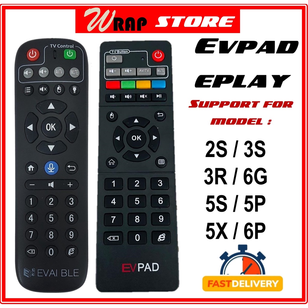 EVPAD / EPLAY ORIGINAL Remote Control for EVpad 3S / 3 / 3Max /3plus ...