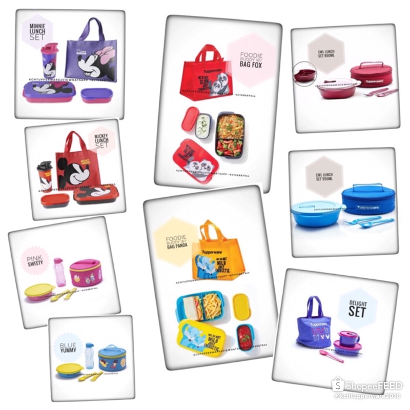 TUPPERWARE Lunch Set / Lunch Box/ Bento | Shopee Malaysia