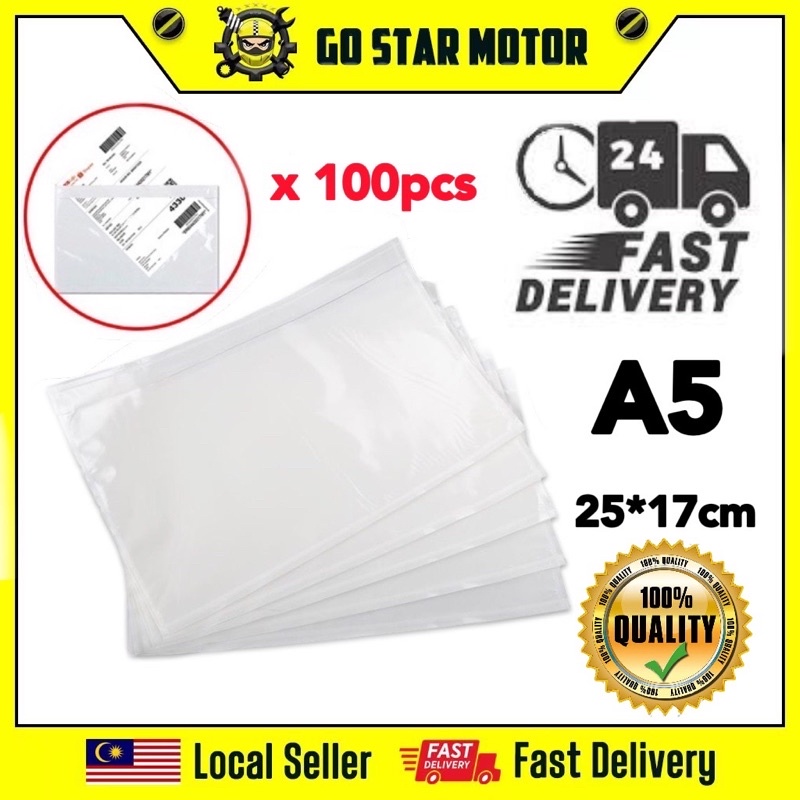 Consignment Note Pocket A5 100pcs Consignment Pocket Courier Pocket ...