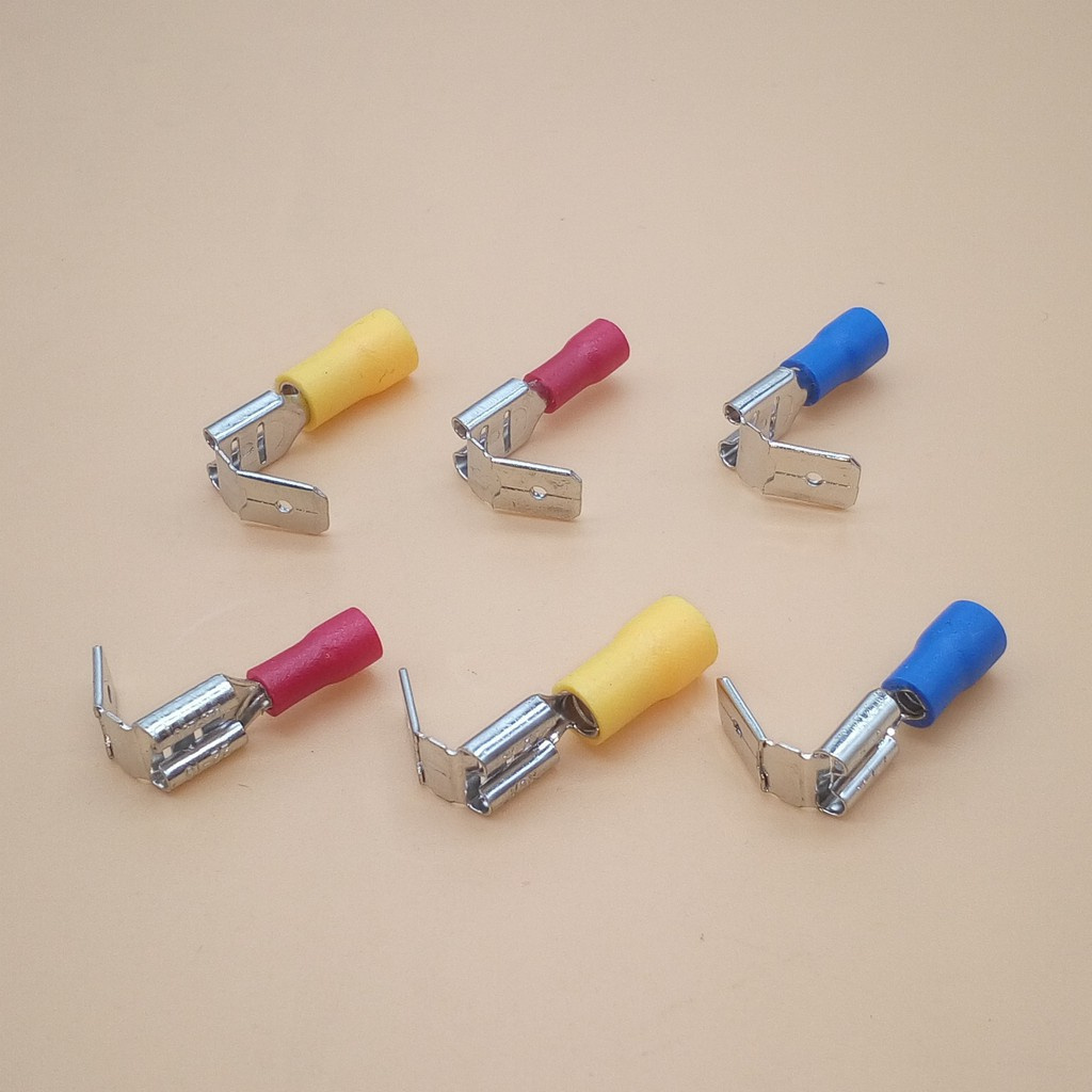 30Pcs PBDD Terminals Blue Yellow Red Piggy Back Disconnector Cable ...
