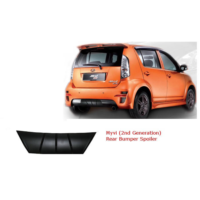 Myvi 2nd Generation Rear Bumper Spoiler (Mattelic Black) | Shopee Malaysia