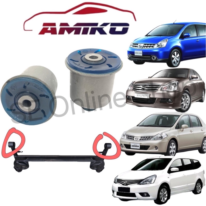 AMIKO Heavy Duty Axle Bush Grand Livina Latio Sylphy Silicone Rear Axle ...