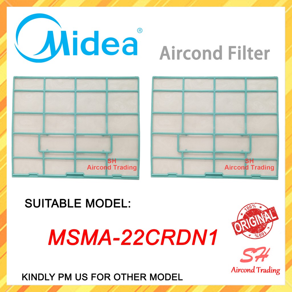 (2PCS) [Original] Midea Aircond Filter MSMA MSAF MSAFB MSMF Air ...