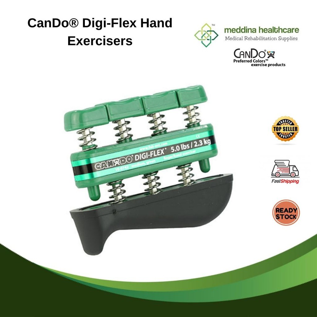 MEDDINA CanDo Digi-Flex Hand Finger Exerciser - Green, Medium - Finger ...