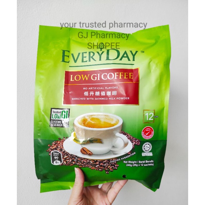 EVERYDAY Low GI COFFEE Tiada Perisa Tiruan Kopi Pracampur Low GI dengan ...