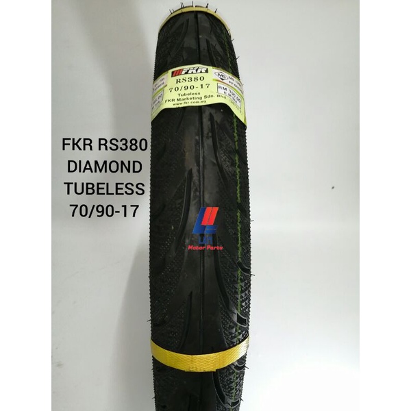 Tayar FKR Tubeless Tyre RS380 70/90-17 (Bunga Diamond) | Shopee Malaysia