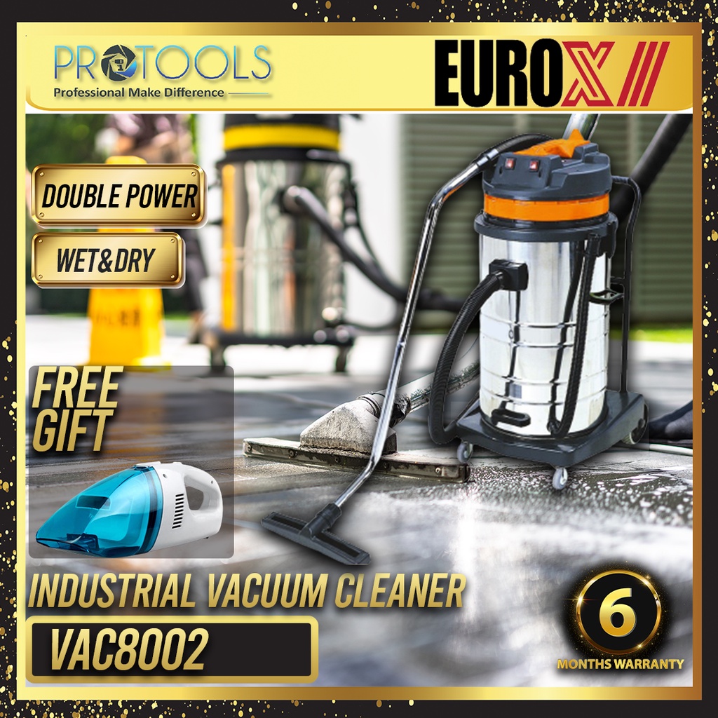 Europower VAC8002 Industrial Vacuum Cleaner 80L 2000w | Shopee Malaysia