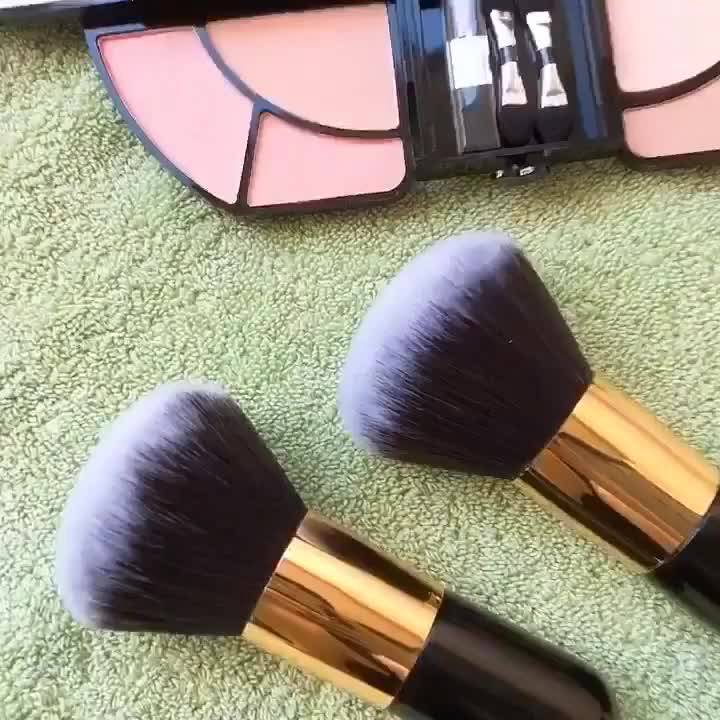 𝗦𝗧𝗥𝗢𝗡𝗚 𝗣𝗢𝗪𝗗𝗘𝗥 𝗚𝗥𝗜𝗣 》Soft Feather Foundation Face Brush Professional ...