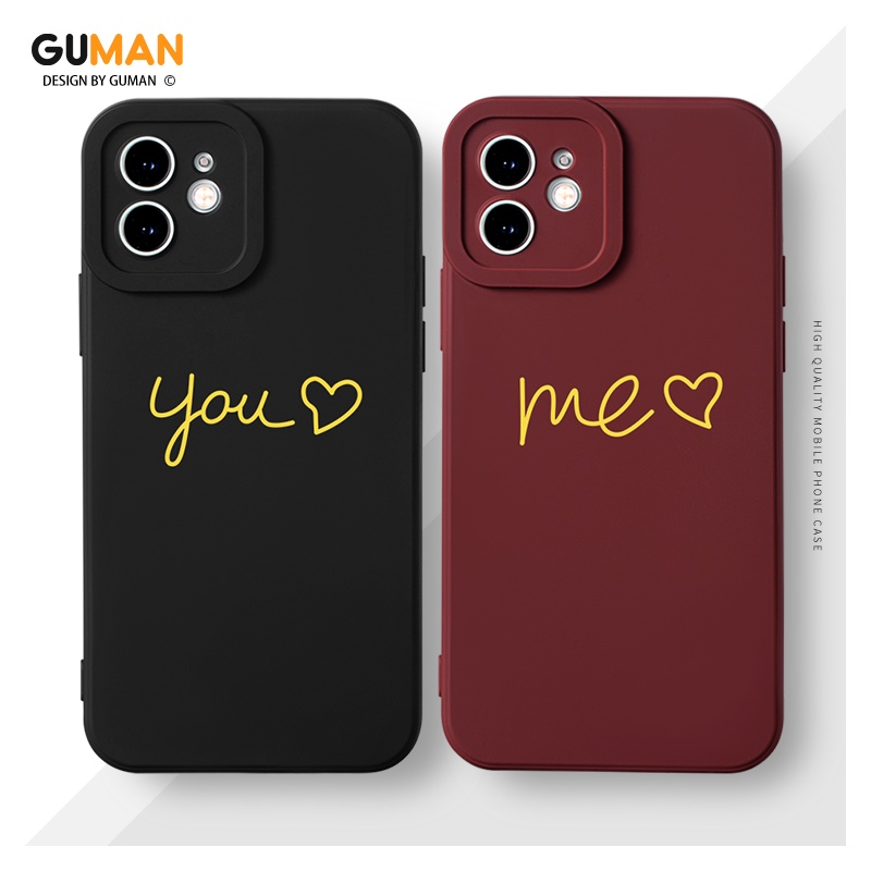 GUMAN Soft Silicone Matching Couple Set Cute Aesthetic Shockproof ...