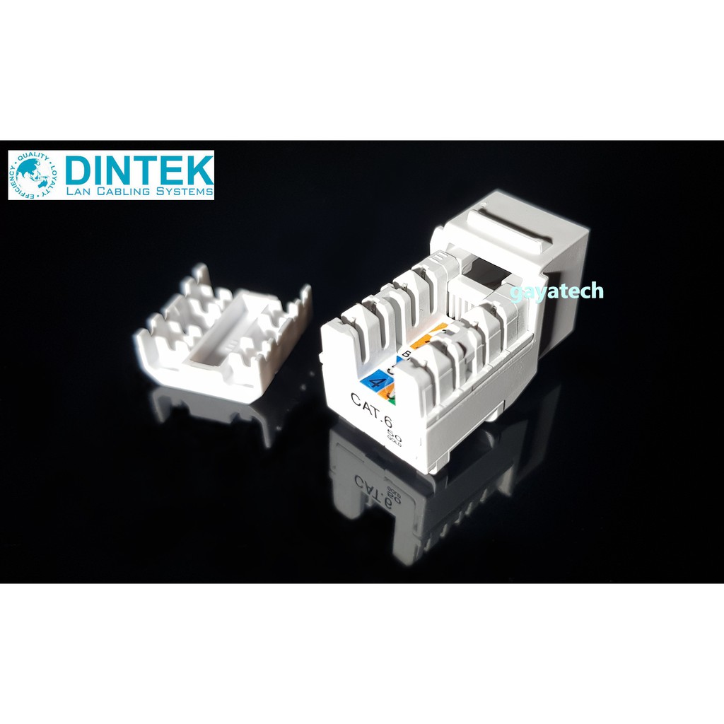 Dintek Cat.6 Unshielded Keystone Jack (P/N: 1305-04017) - Horizontal ...