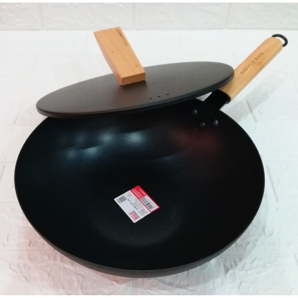 READY STOCK 30cm Koyle Cooking Wok Non Stick Wok Premium Quality Cast ...