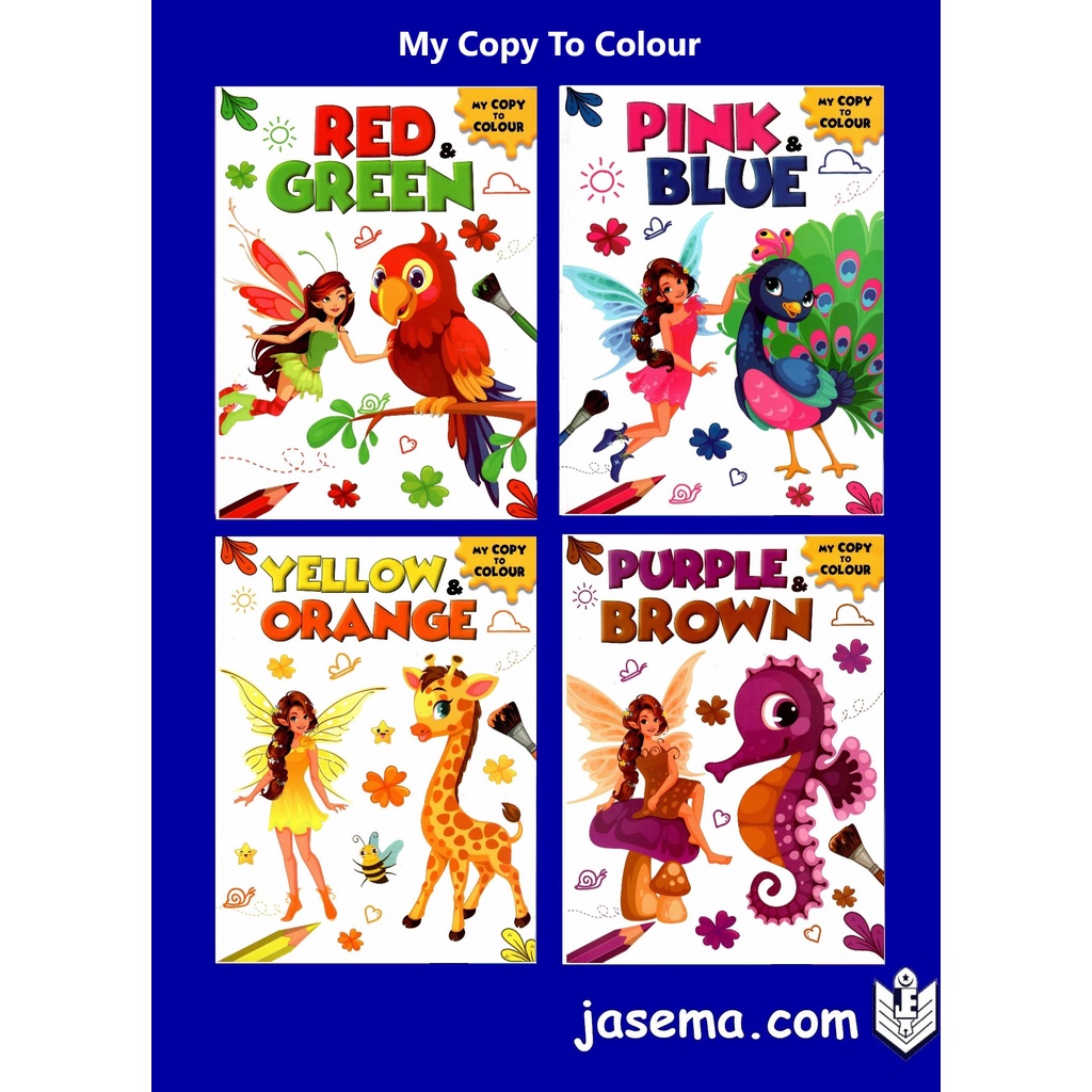 My Copy to Colouring Book Red&Green | Pink&Blue | Yellow&Orange ...