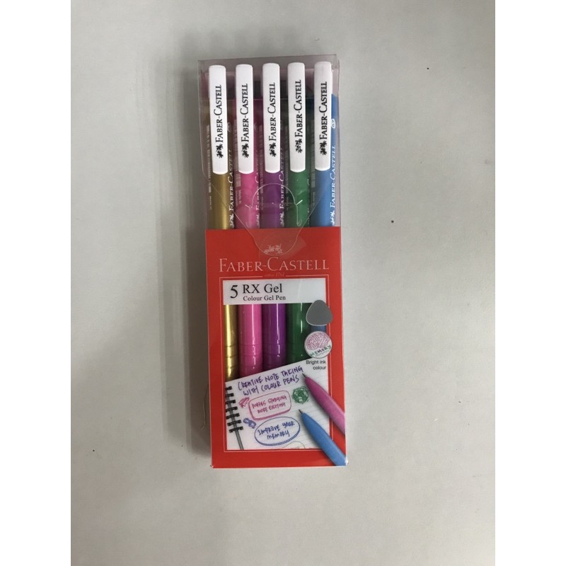 FABER CASTELL 5 RX GEL COLOUR GEL PEN | Shopee Malaysia