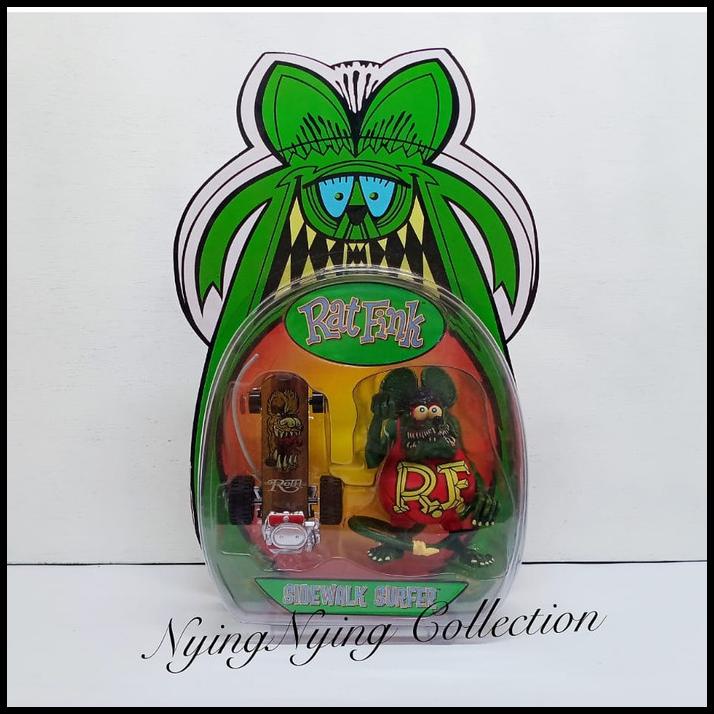 Ratfink Sidewalk Surfer Skateboard Toy Big Daddy Ed Roth Action Figure ...