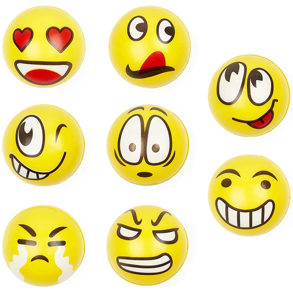 BF Stress Smile Squeeze Balls Funny Face Smiley Emoji Stress Balls for ...