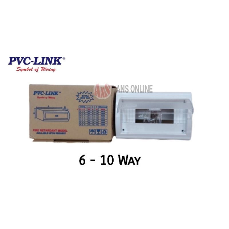 6 Way / 8 Way PVC LINK ABS Mcb Distribution Box DB Plastic Box Consumer ...