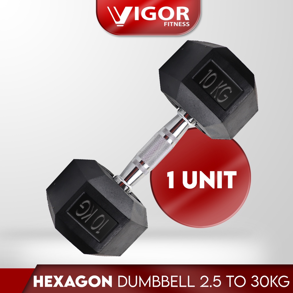Vigor Fitness Hexagon Weightlifting Hex Dumbbell (2.5kg / 30kg) / Hexagon Angkat Berat Hex ...