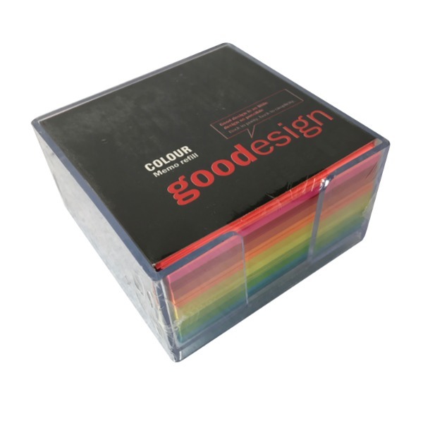 Ukani S-999 95x95 mm Square Memo Cube Paper with Acrylic Holder Origami ...