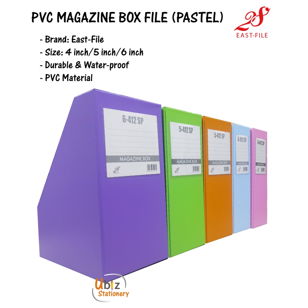 PVC Magazine Box Filling Case Pastel (4" inch/5" inch/ 6" inch ...
