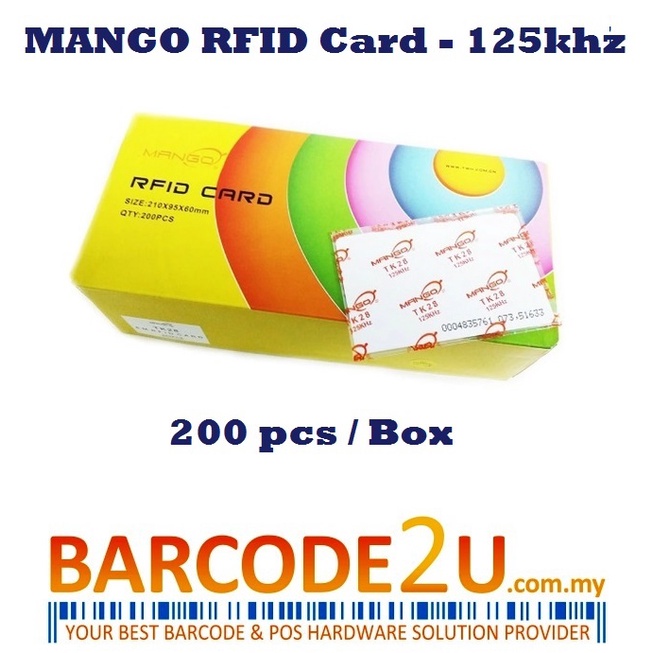 125Khz Mango RFID Proximity Cards ID Card Door Entry Access 0.8mm ...