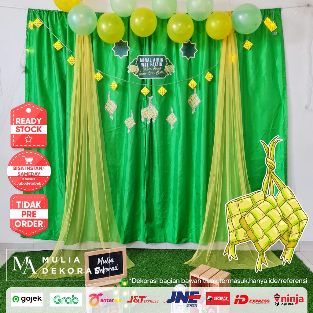 Backdrop Photobooth EID Ramadhan Complete Package EID MUBARAK Balloons ...