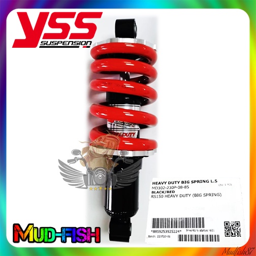 YSS HONDA RS150R RS150 | RSX HEAVY DUTY MONOSHOCK / ABSORBER 230MM RED / MERAH (BIG SPRING ...