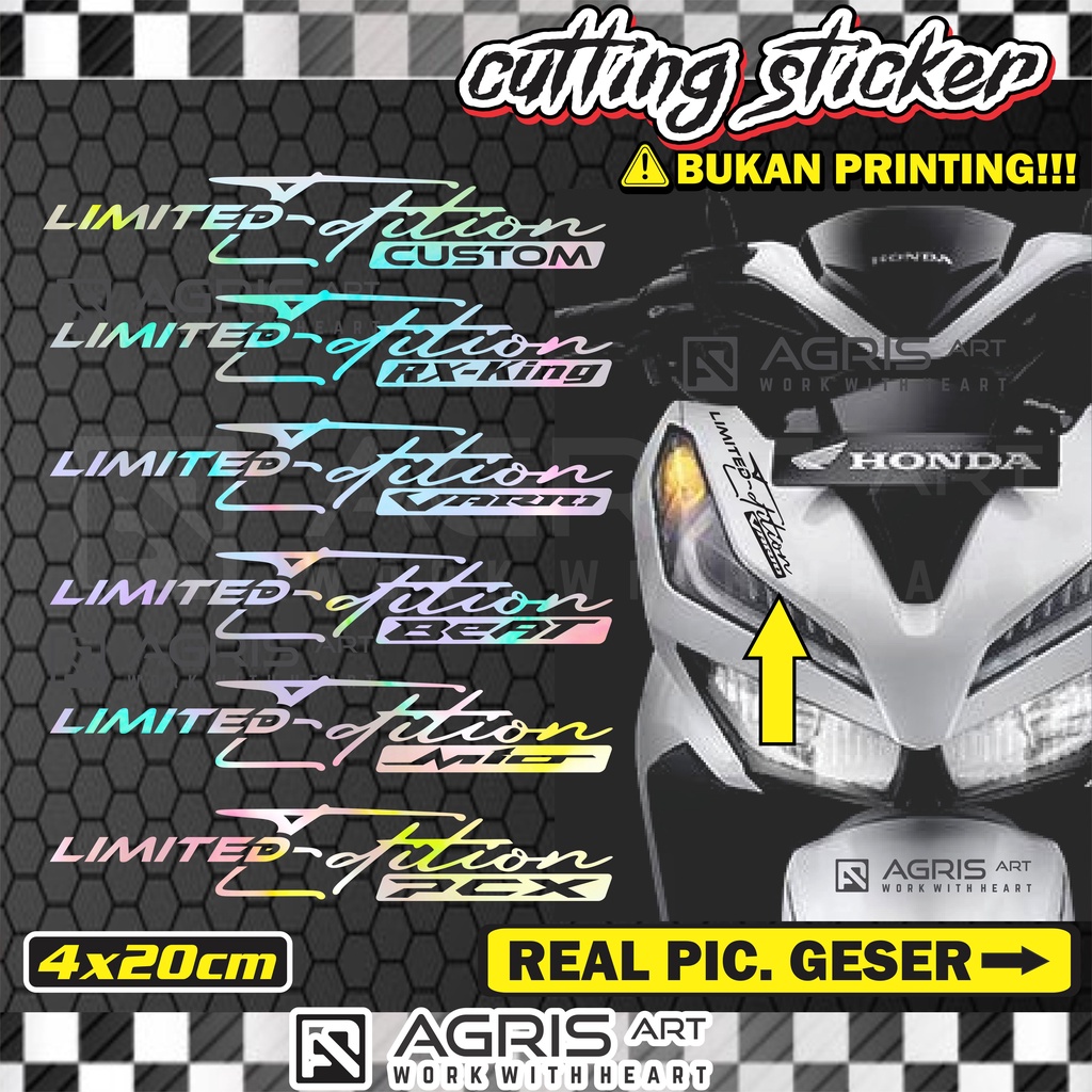 Cutting sticker sticker sticker limited edition beat pcx aerox ninja rx ...