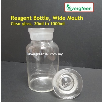 Botol Reagen Makmal Mulut Lebar Jelas/ Reagent Bottle, Wide Mouth ...
