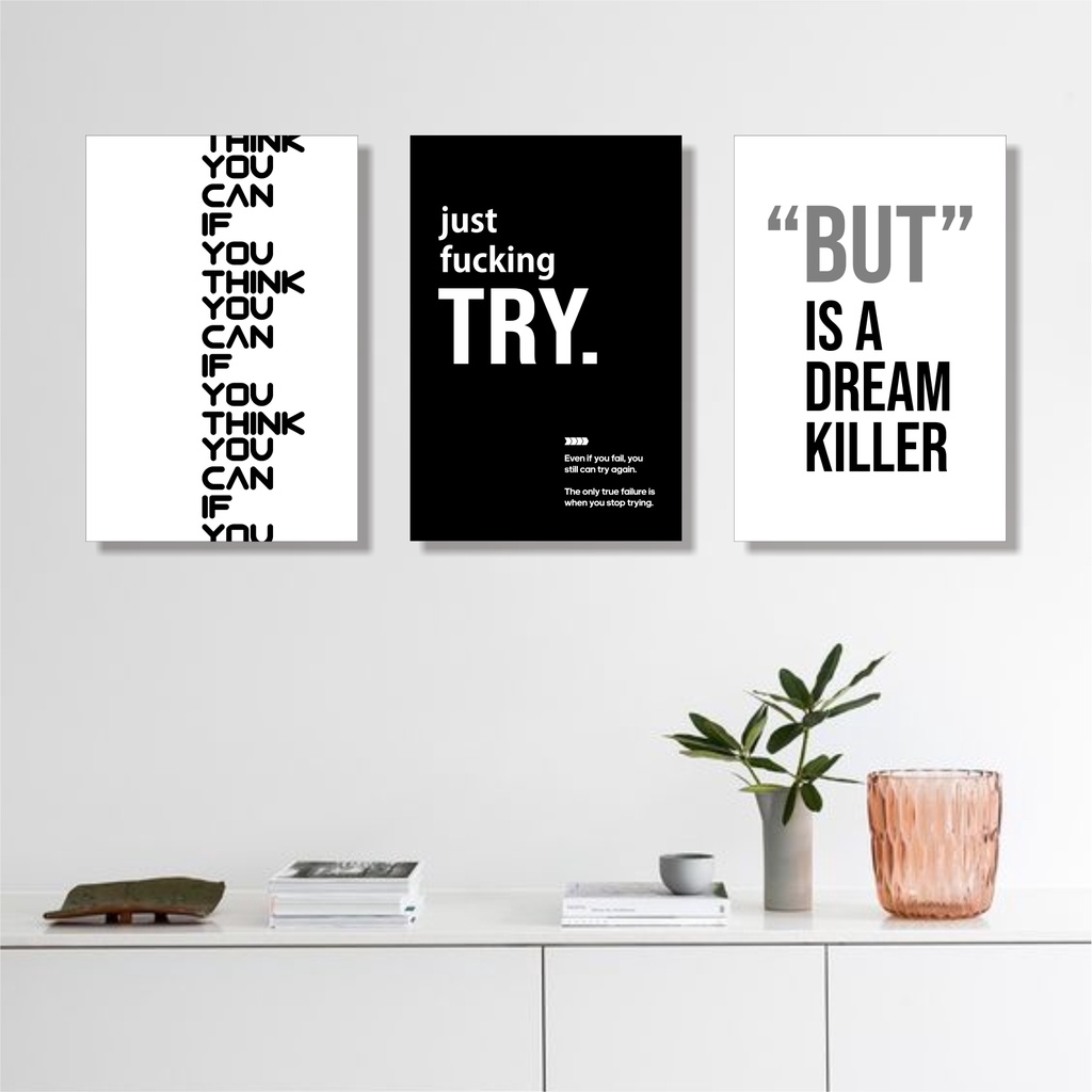 Motivational Quotes Office Work Room Wall Decoration | Shopee Malaysia