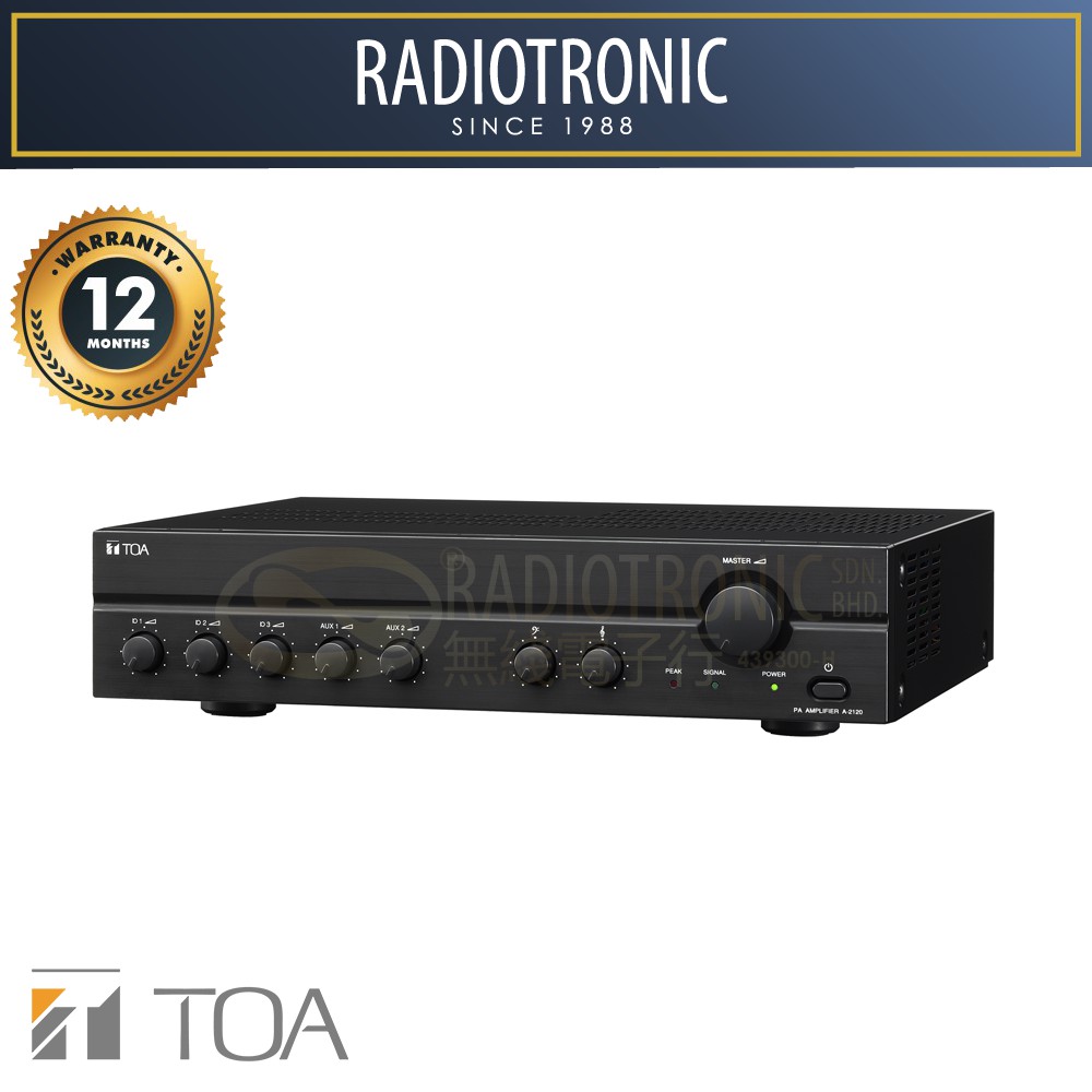 TOA 120W Mixer Power Amplifier H Version A-2120H | Shopee Malaysia