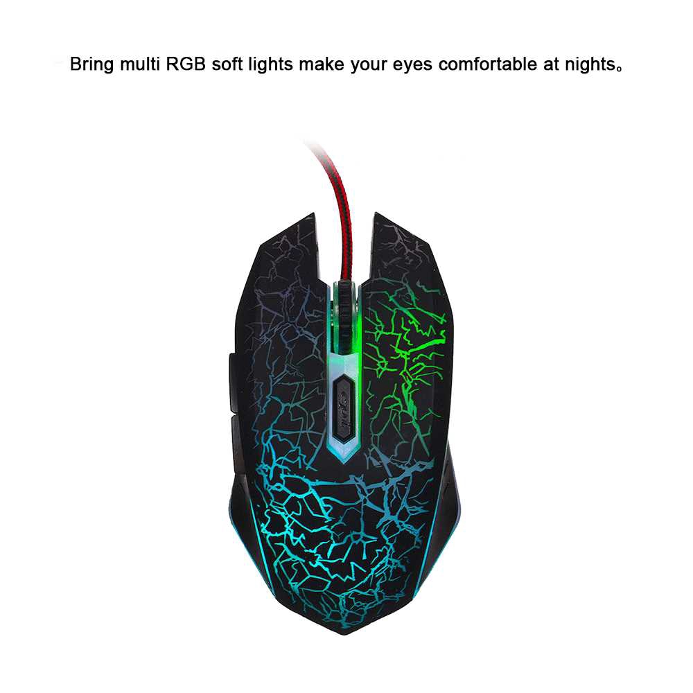 Gaming Mouse Wired RGB Ergonomic Game Mouse (Black) | Shopee Malaysia