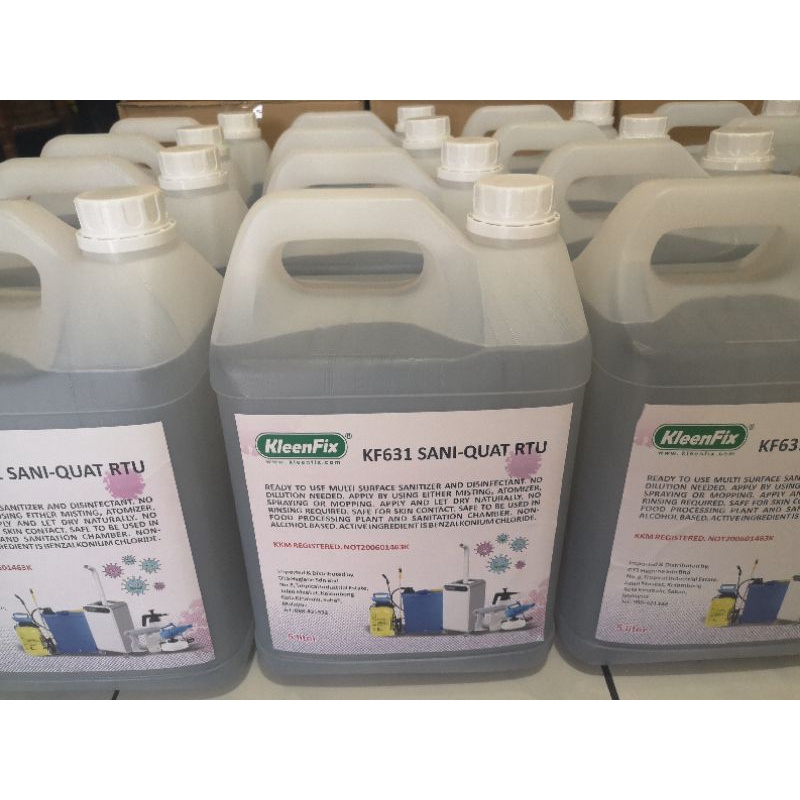 Kleenfix KF631 Sani-Quat RTU Surface Disinfectant 5L KKM APPROVED ...
