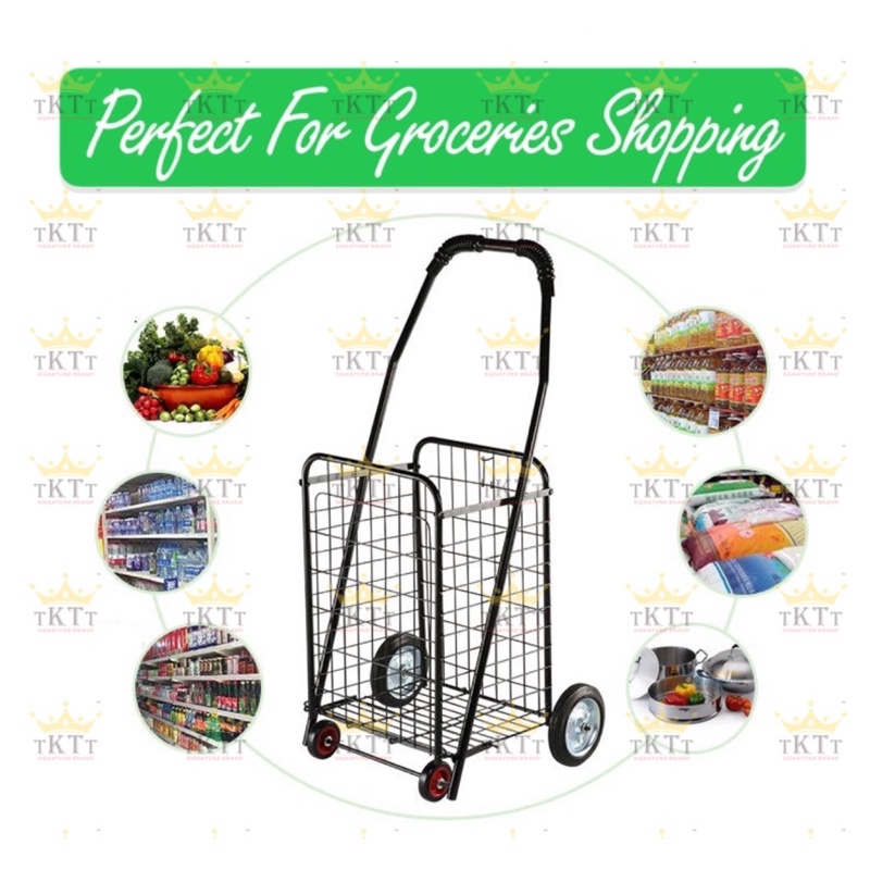 TKTT Epoxy Metal Market Cart/ Shopping Cart/ Trolley/ Troli Pasar ...