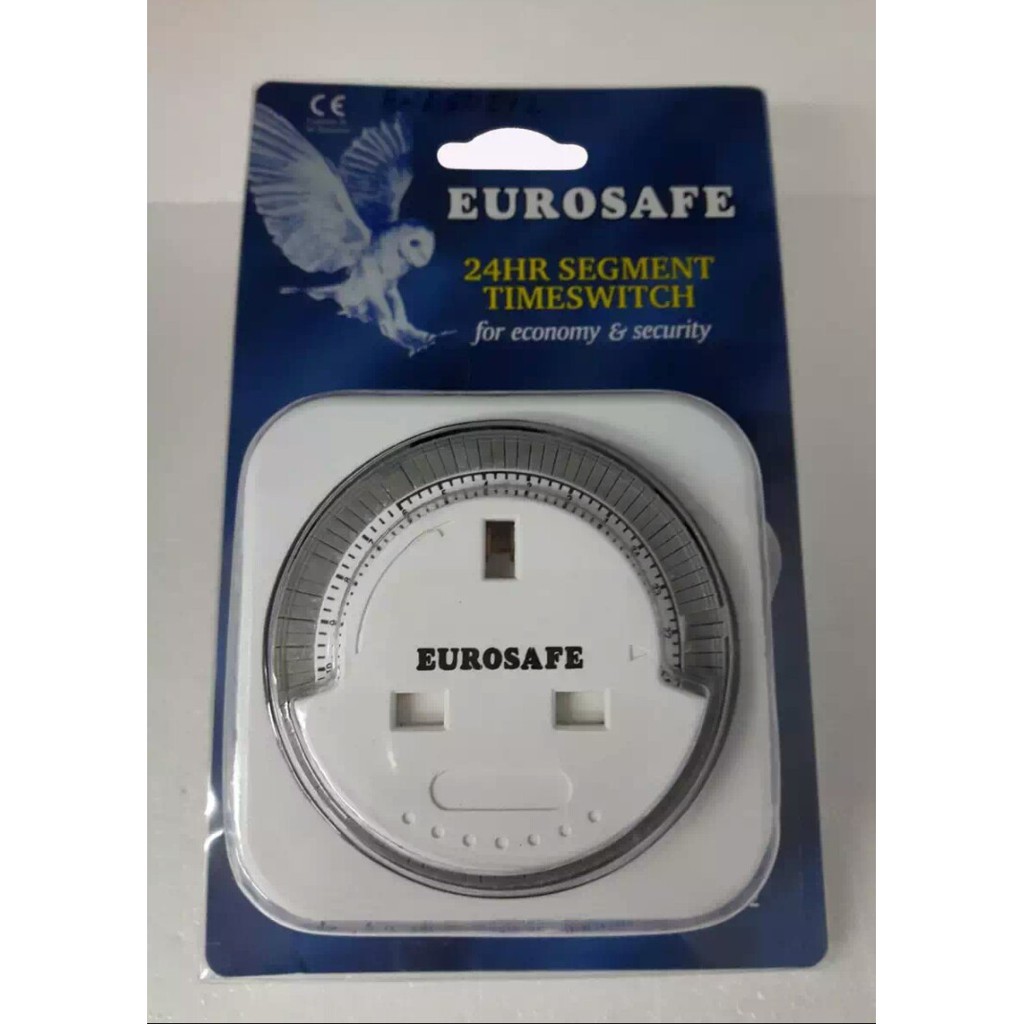 EUROSAFE 13A 24 HOUR PLUG IN TIMER SWITCH SOCKET | Shopee Malaysia