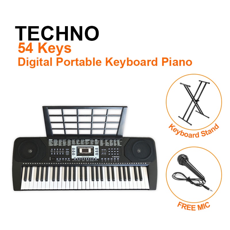 TECHNO (T-8300i) - 54 Keys Digital Portable Keyboard Piano Murah ...
