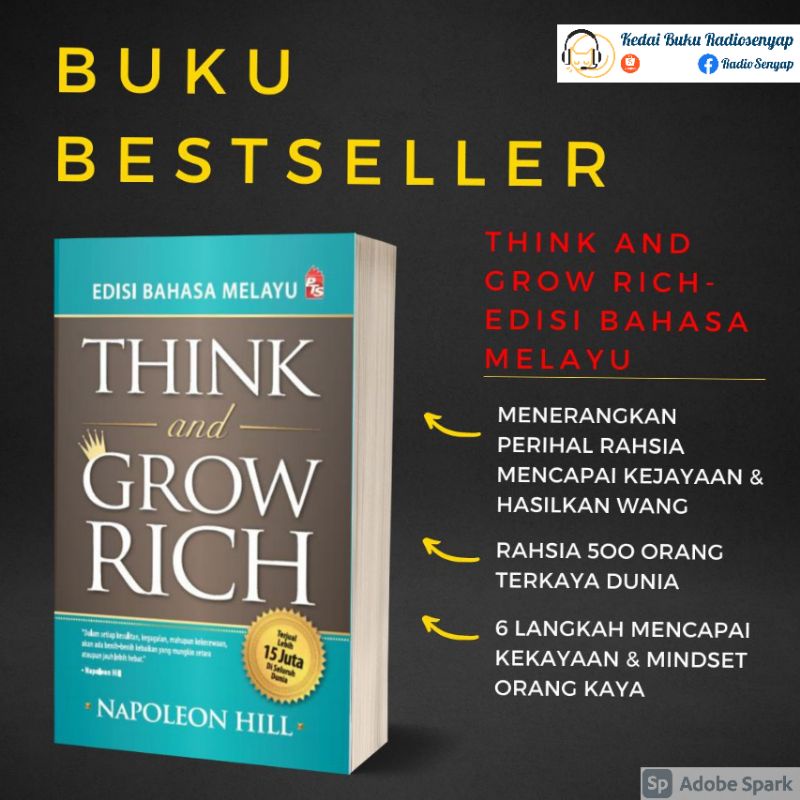 Think And Grow Rich Edisi Bahasa Melayu Napoleon Hill Shopee Malaysia