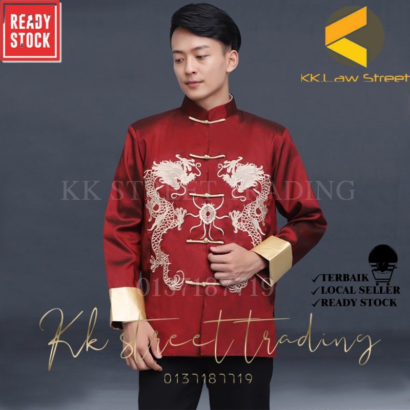 Ready stock in malaysia *MAN Tang suit*Chinese Traditional Man Shirt ...