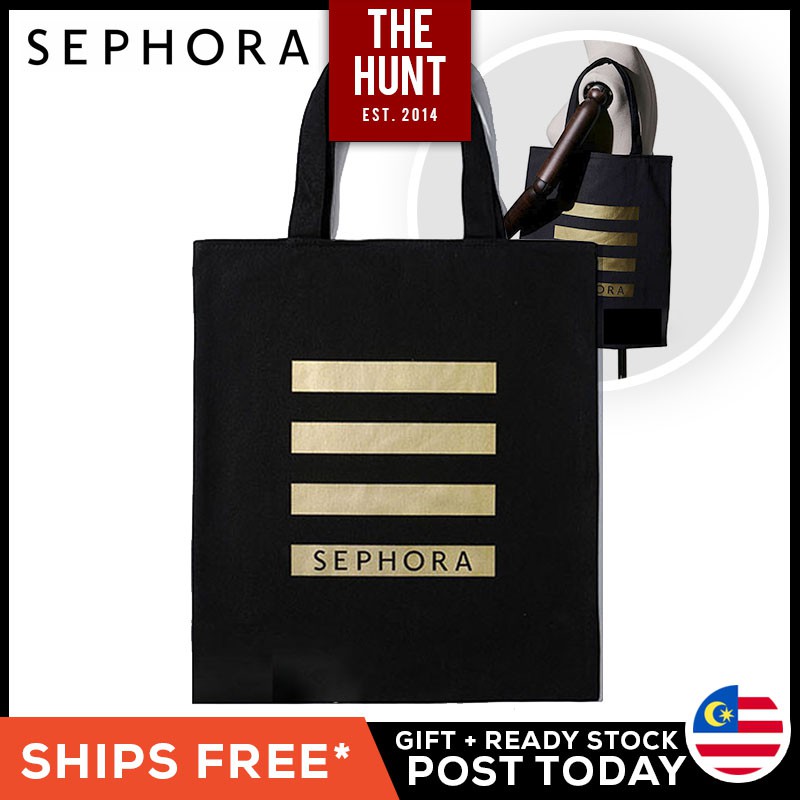 Ready Stock🔥SEPHORA Gold Stripe Shopper Women Tote Bag Handbag Shoulder ...