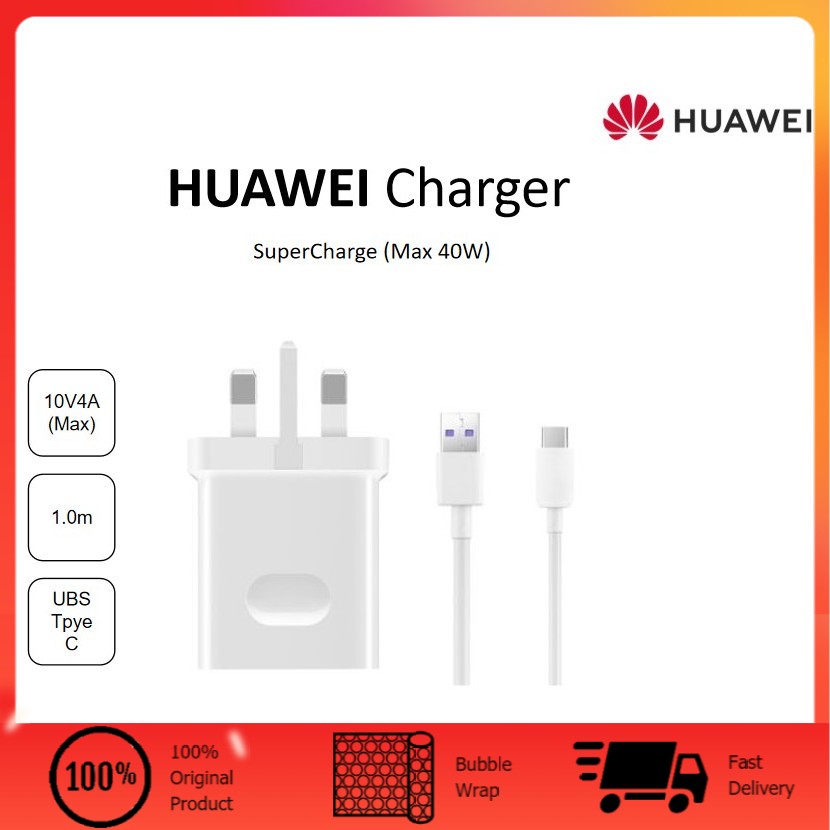 HUAWEI SuperCharge Charger (Max 40W) Type C 🔥100%ORIGINAL🔥 | Shopee ...