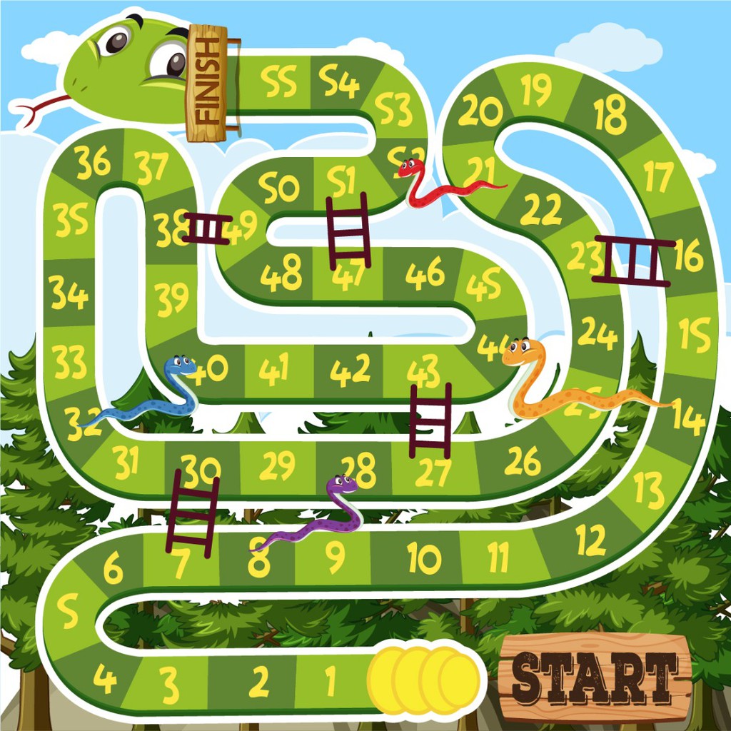 Banner Dam Ular (pelbagai saiz). Aktiviti kanak-kanak. Tanpa Dadu ...