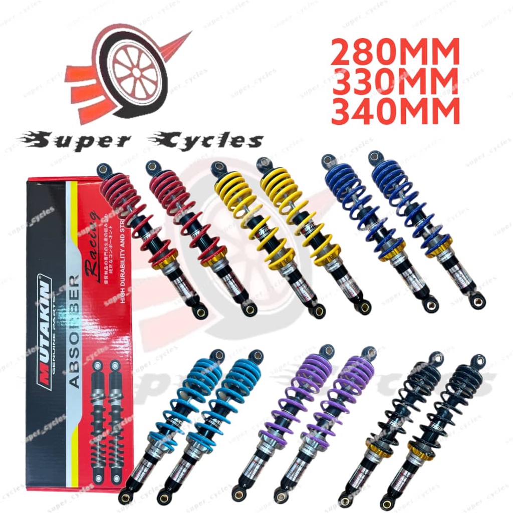 ABSORBER MUTAKIN ADJUSTABLE GENUIE PARTS RACING 280MM / 330MM / 340MM ...