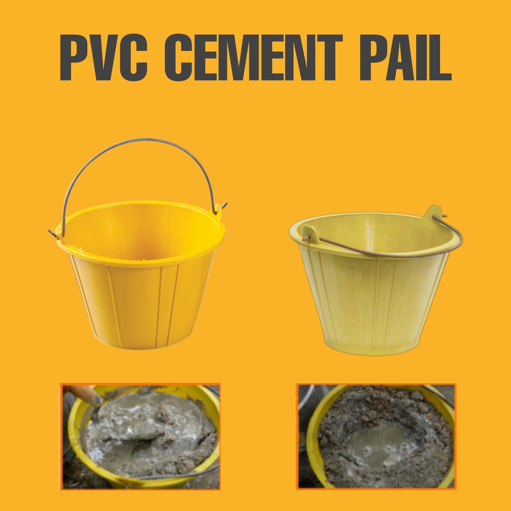 KOYOMAT PVC Heavy Duty Yellow Cement Pail Bucket Baldi Simen Kuning ...