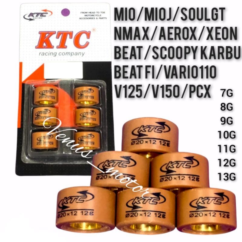 Roller racing KTC original roller KTC racing nmax mio vario beat pcx ...