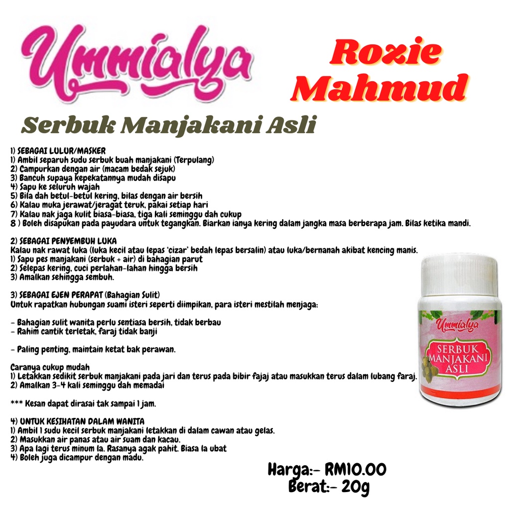 SERBUK MANJAKANI ASLI UMMIALYA 🔥🔥FREE GIFT 🔥🔥 | Shopee Malaysia