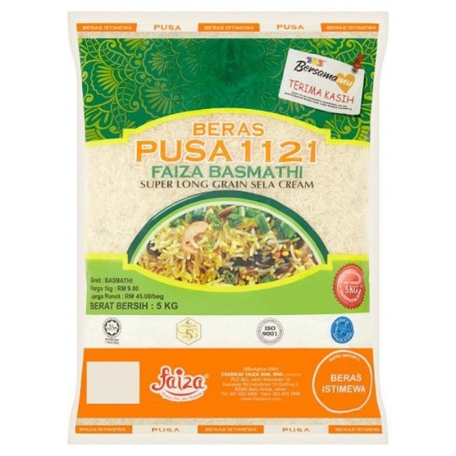 BERAS FAIZA PUSA CREAM 1121 5kg | Shopee Malaysia