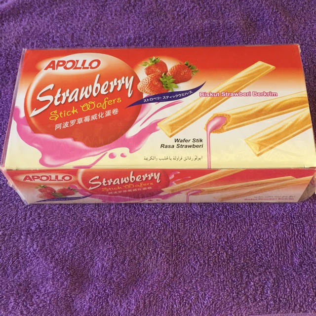 Apollo Strawberry Wafer Sticks | Shopee Malaysia